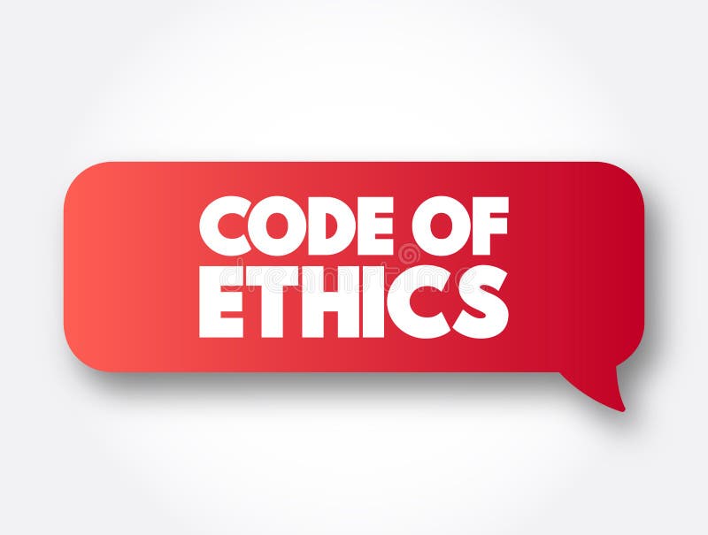 Code of Ethics Text Message Bubble, Concept Background Stock ...