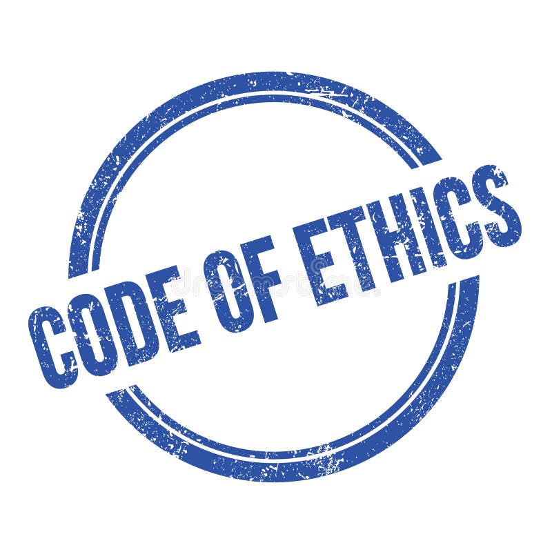 ETHICS Text on Blue-black Round Stamp Sign Stock Illustration ...
