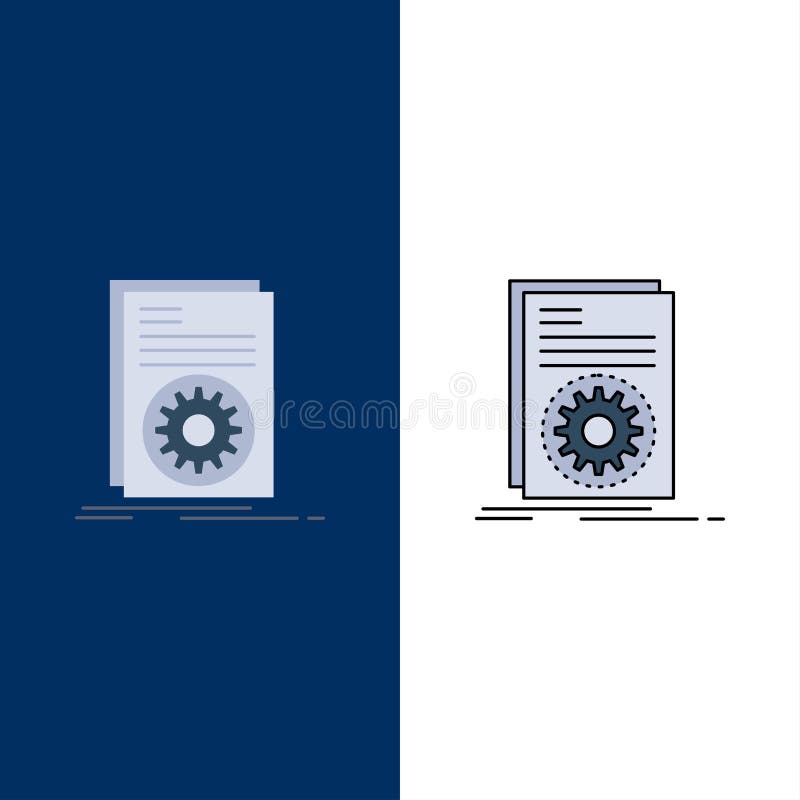 Code Executable File Running Script Flat Color Icon Vector Stock Vector Illustration Of