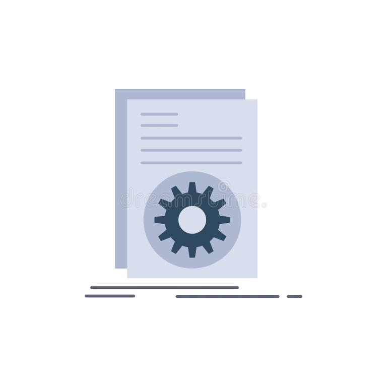 Code, Executable, File, Running, Script Flat Color Icon Vector Stock Vector - Illustration of ...