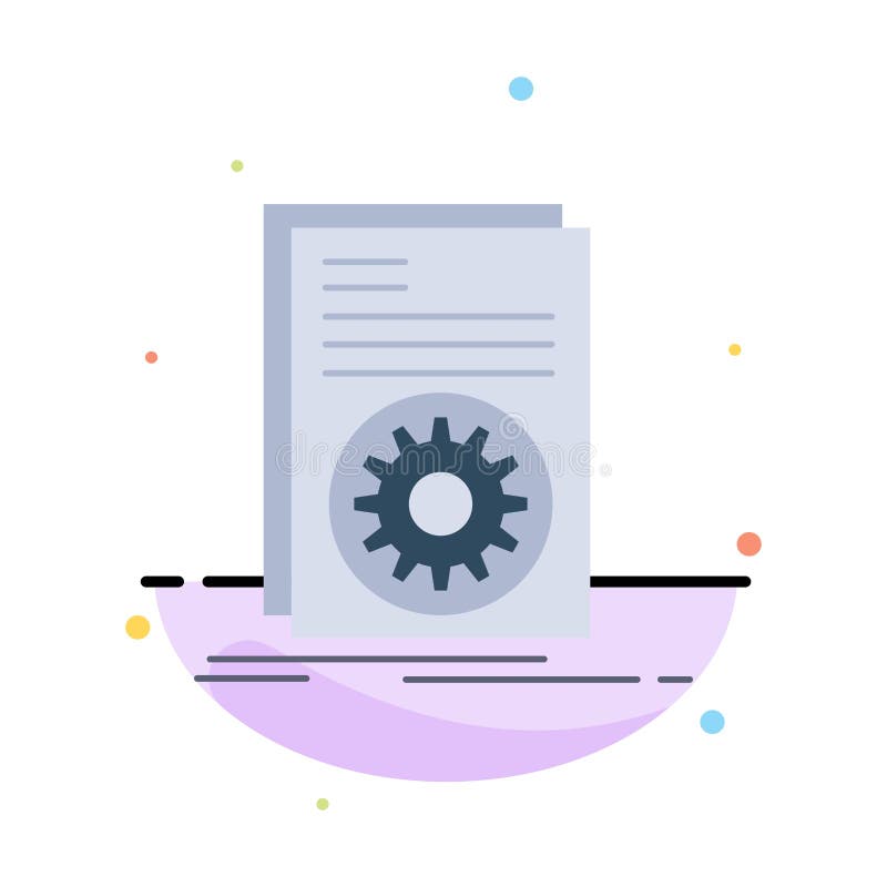Code Executable File Running Script Flat Color Icon Vector Stock Vector Illustration Of
