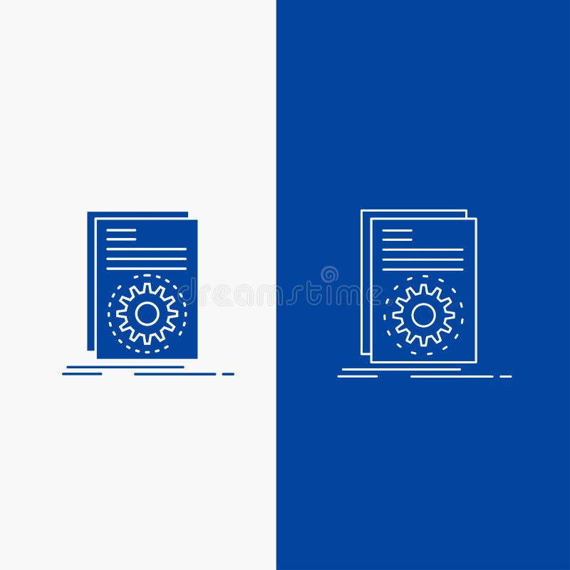 Code Executable File Running Script Line And Glyph Web Button In