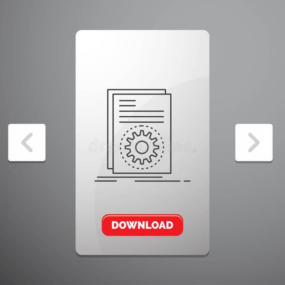 Code, Executable, File, Running, Script Line Icon in Carousal Pagination Slider Design & Red ...