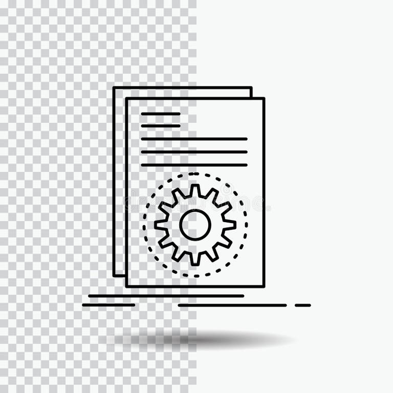 Code, Executable, File, Running, Script Line Icon on Transparent Background. Black Icon Vector ...