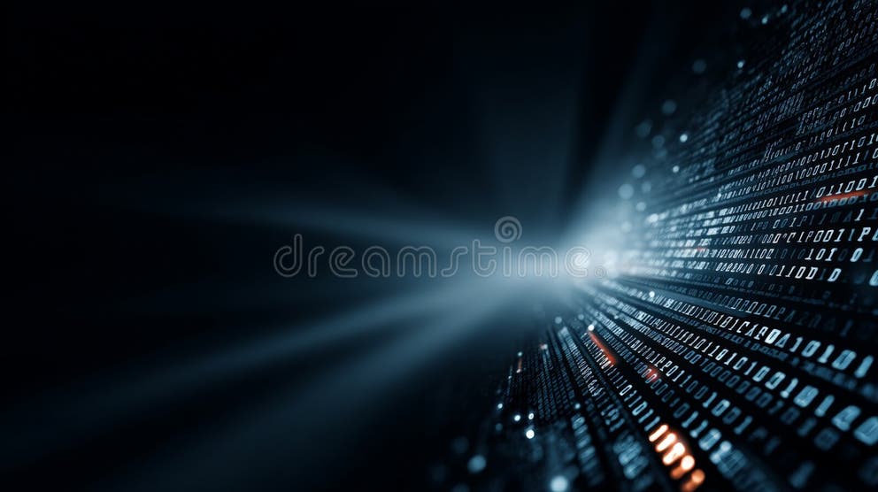 Code Fade: Minimalist Tech Aesthetic. Generative AI Stock Illustration ...