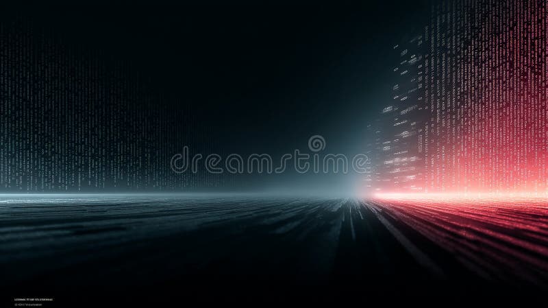 Code Fade: Minimalist Tech Aesthetic. Generative AI Stock Illustration ...