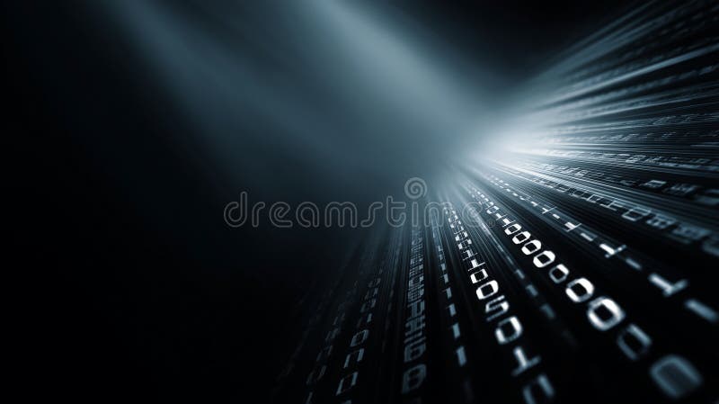 Code Fade: Minimalist Tech Aesthetic. Generative AI Stock Illustration ...