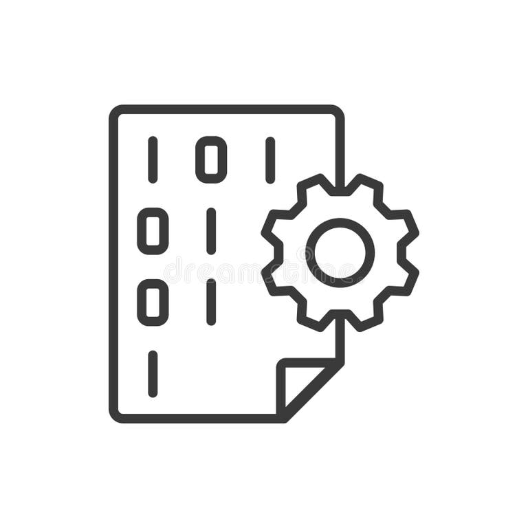 Code File, in Line Design. Code, File, Document, Programming, Data ...