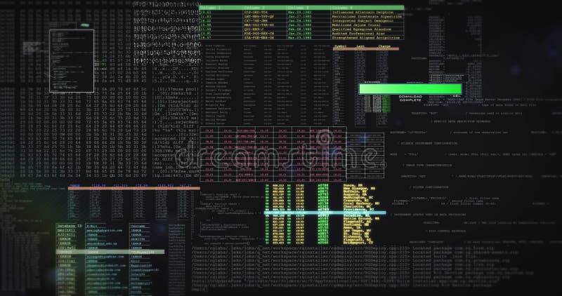 Code Financial Data Animation Background - Loopable Digital Generated ...