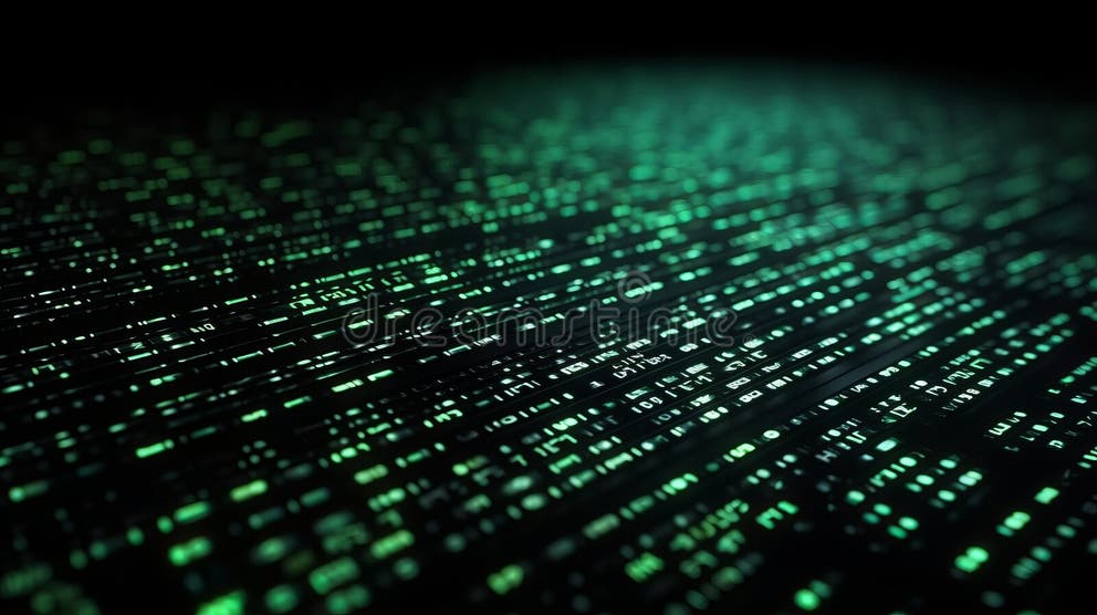 Code Flowing Matrix Style Soft Green Font Realistic. Al Generated Stock ...