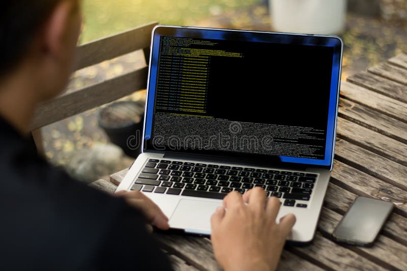 Code Focus On Programming Code Coding Php Html Coding Cyberspac Stock