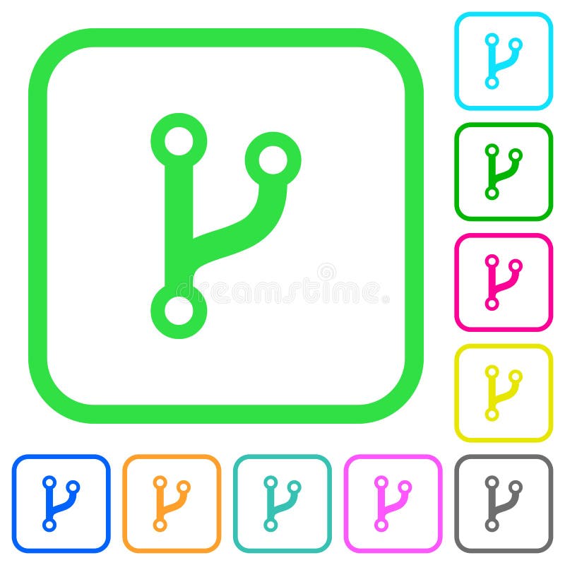 Code Fork Vivid Colored Flat Icons Stock Vector - Illustration of ...