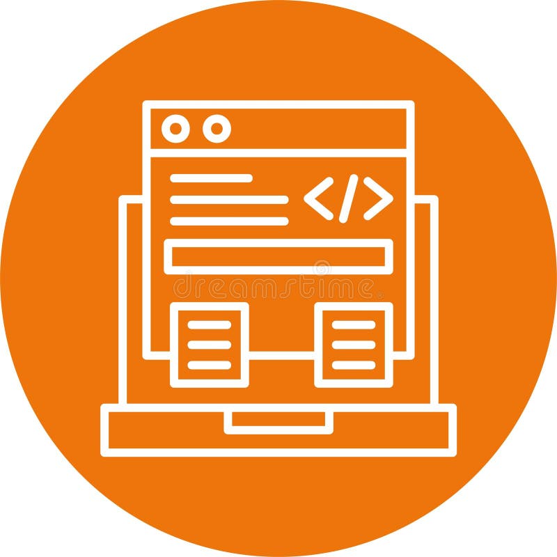 Code Framework Vector Icon Design Symbol Stock Illustration ...
