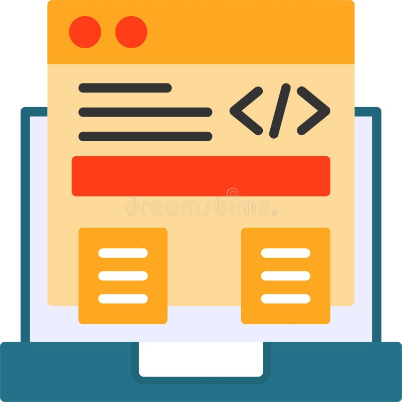 Code Framework Vector Icon Design Stock Illustration - Illustration of ...
