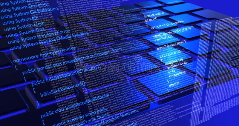 Blue Cyber Space with Crossed Glowing Lines, 3d Rendering Stock ...