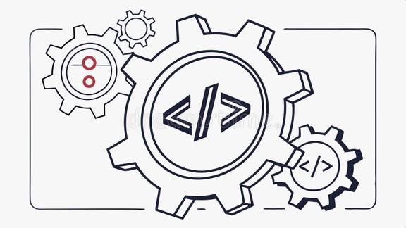 Code in Gear with Arrow, Software Process Design Vector Design ...