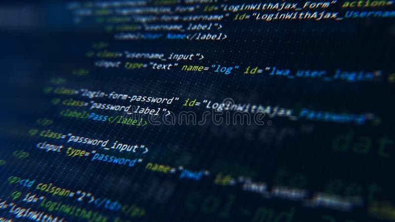 Code Html Php Web Programming Source Code Abstract Code Background Stock Illustration