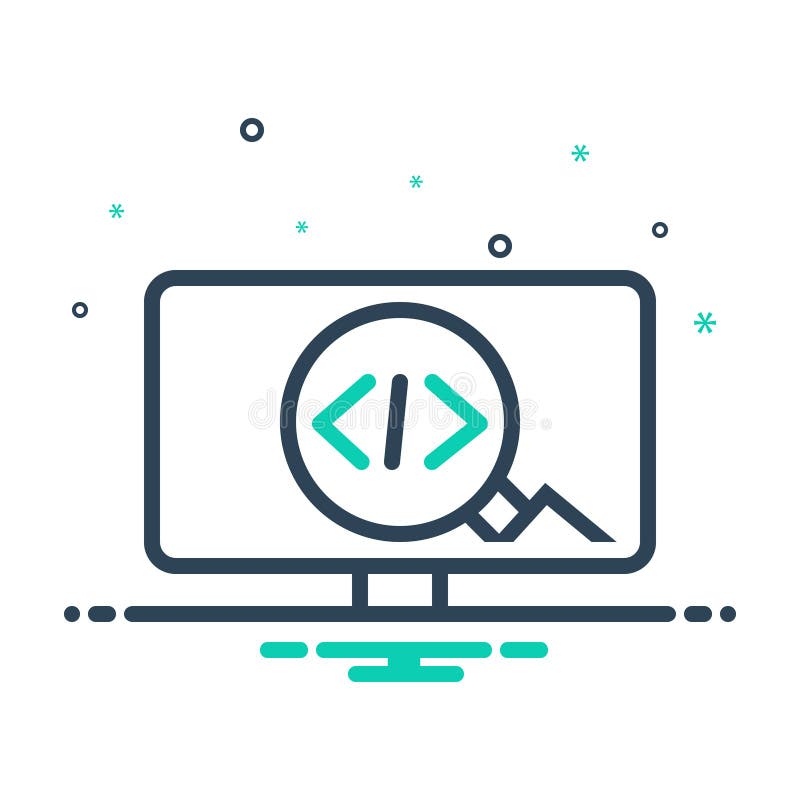 Black Mix Icon for Code, Optimization and Development Stock Vector ...