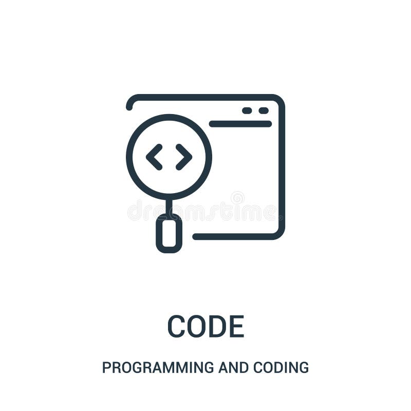 Programming Outline Vector Icon. Thin Line Black Programming Icon, Flat ...