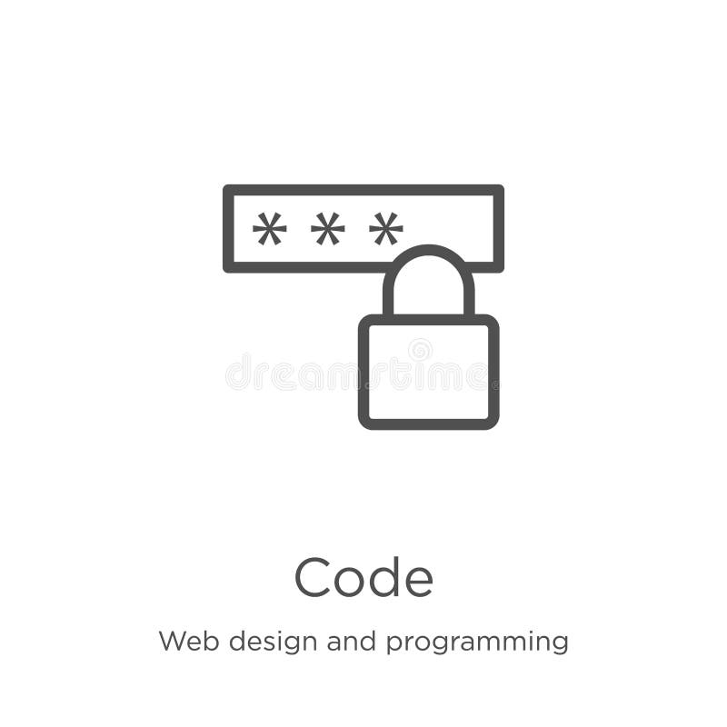 Code Icon Vector From Programming And Coding Collection Thin Line Code Outline Icon Vector