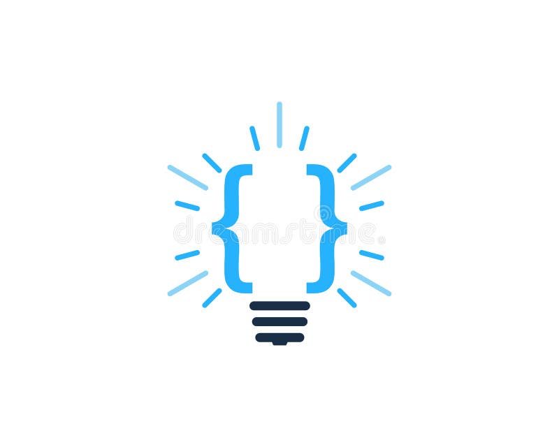 Code Idea Icon Logo Design Element Stock Vector - Illustration of ...