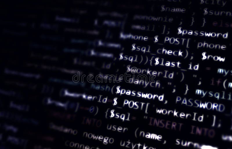 Code Informatique Abstrait Noir Blanc. Code De Programmation Blanc Sur ...