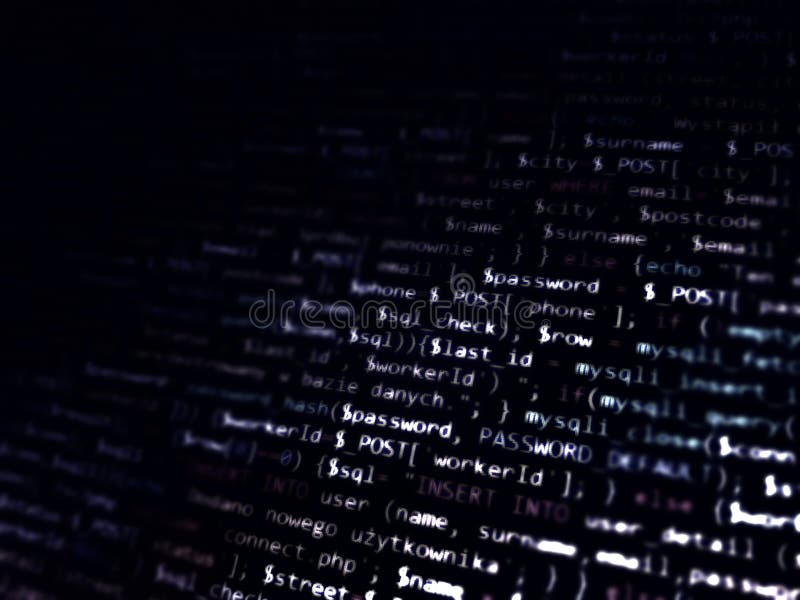 Code Informatique Abstrait Noir Blanc. Code De Programmation Blanc Sur ...