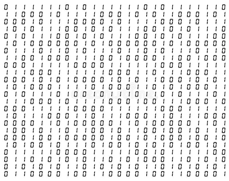 0 1 Code Isolated on White Background Texture Abstract Pattern D Stock ...