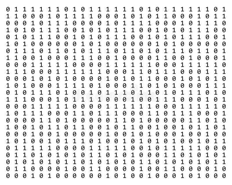 0 1 Code Isolated on White Background Texture Abstract Pattern D Stock ...