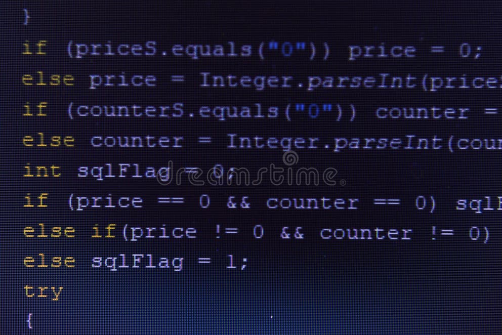 The Code in the Java Programming Language. the Part of the Program Code ...