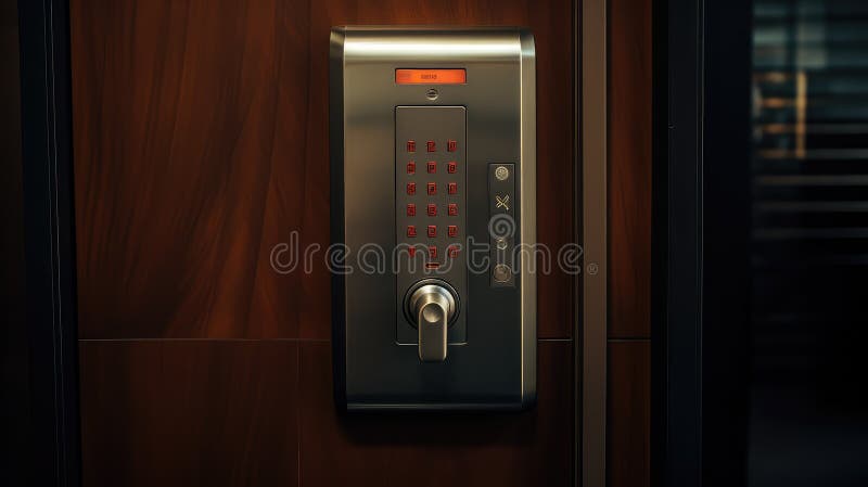 Code keys door stock illustration. Illustration of touchpad - 336162293