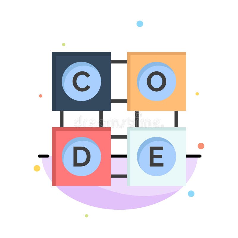 Code, Learning, Code Learning, Education Abstract Flat Color Icon ...