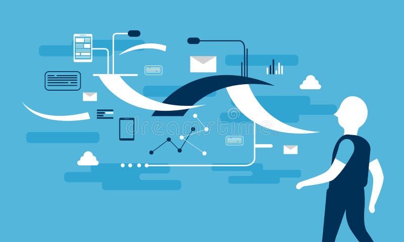 The Code of Life Flat Background Stock Vector - Illustration of ...