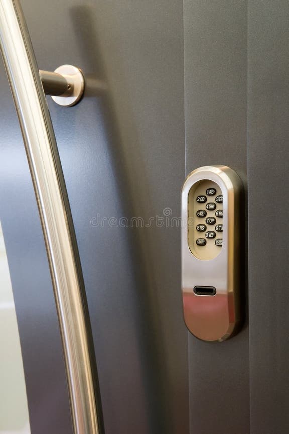 Code lock on a door stock image. Image of protected, coded - 15862861