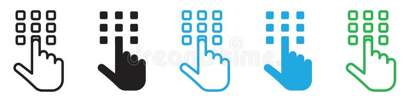 Code Lock Icon Line Art Vector Stock Illustration - Illustration of ...