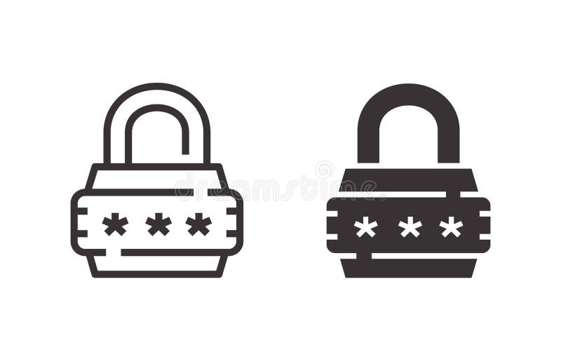 Code Lock Icon on White Background. Vector Illustration. Stock Vector ...