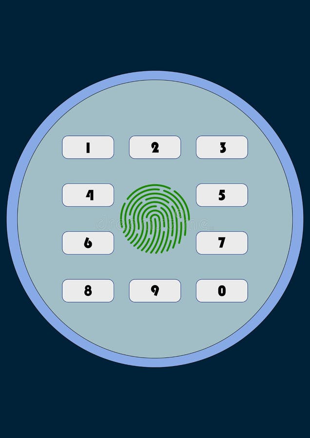 Code Lock for Safe Doors with Number Buttons Stock Illustration ...