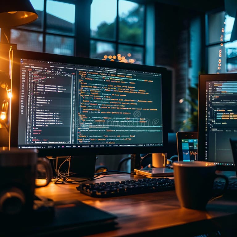 Code Mastery Programmers in Office Craft Java Scripts for Digital Programs Stock Illustration ...