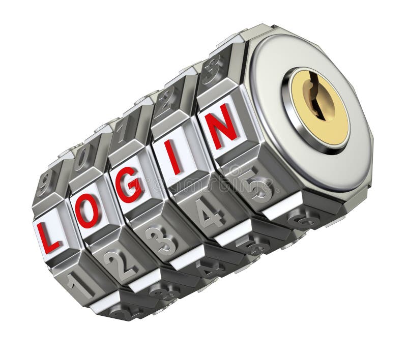 Code mechanism with LOGIN stock illustration. Illustration of safe ...