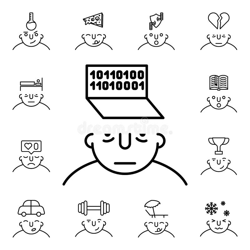 Code on Mind Icon. Detailed Set of What is in Your Mind Icons. Premium ...