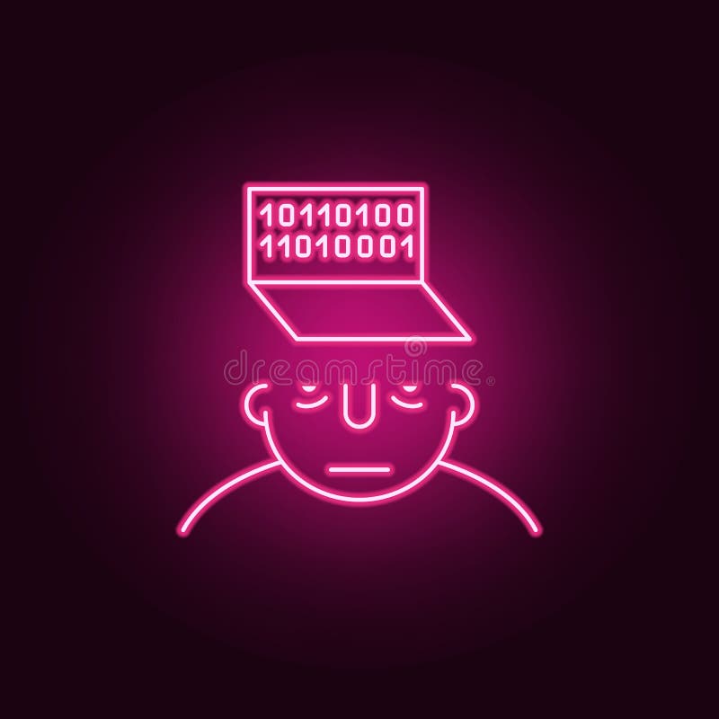 Code on Mind Icon. Elements of What is in Your Mind in Neon Style Icons ...
