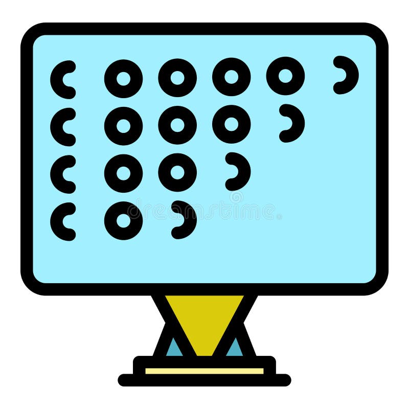 Code on Monitor Icon Color Outline Vector Stock Vector - Illustration ...