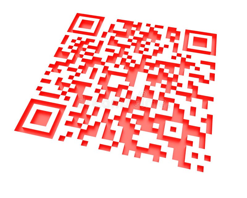 Cube Blanc En Code De Qr Sur Le Blanc Illustration Stock - Illustration ...