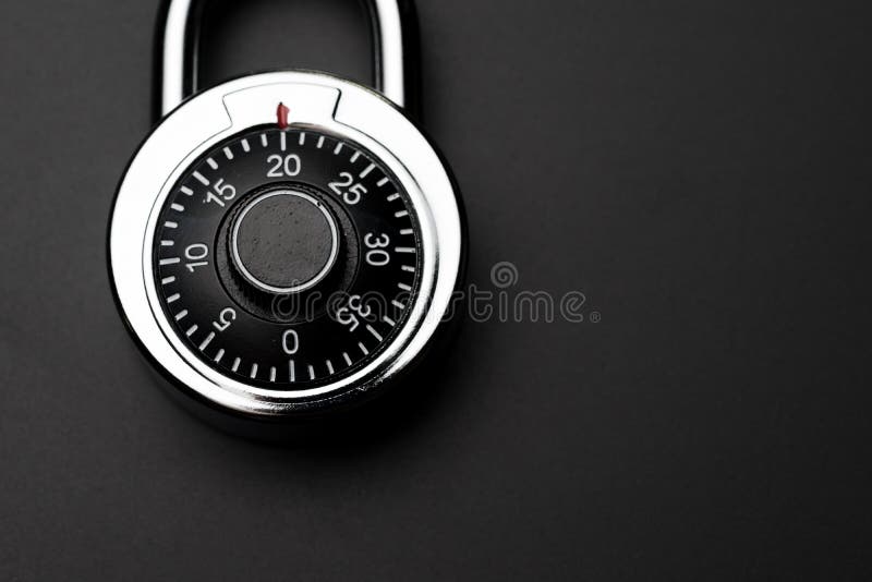 Code Numbers Pad Lock on Hard Disk, Security Encryption Stock Image ...