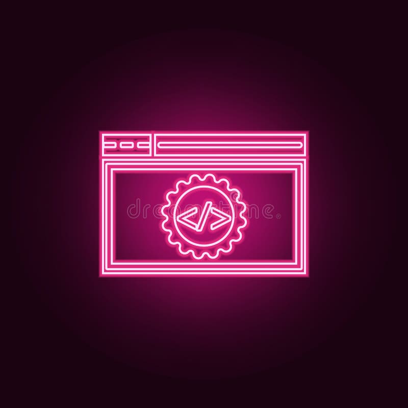 Code Optimization Icon. Elements of Web Development in Neon Style Icons ...