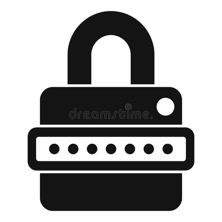 Code Padlock Icon Simple Vector. Cipher Data Stock Vector ...
