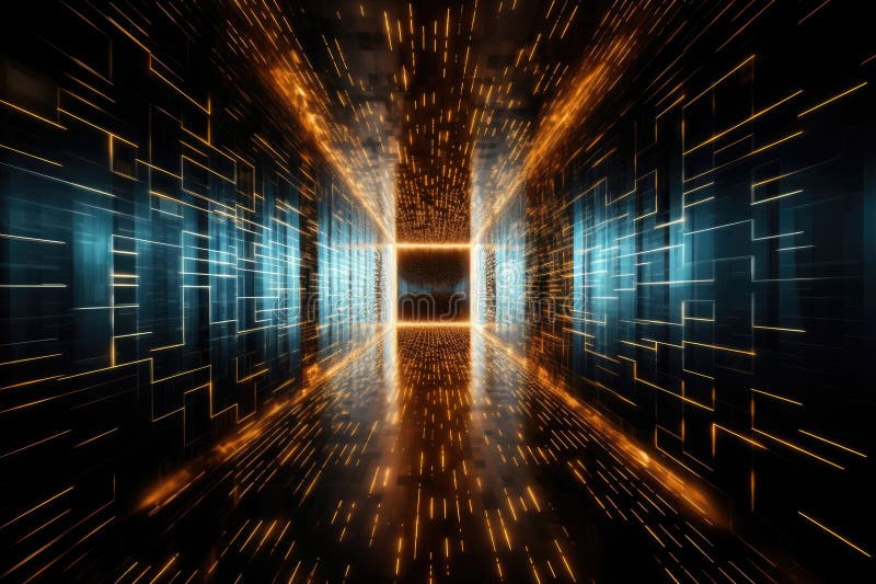 Technology Futuristic Abstract Digital Data Concept Network Light ...