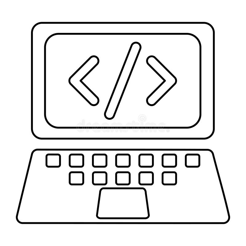 Code Programming Icon in Outline Style Stock Vector - Illustration of programming, design: 389133352