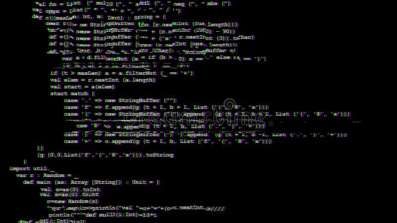 Programming or Software Development Loopable Concept. Isometric Laptop with Programming Code ...