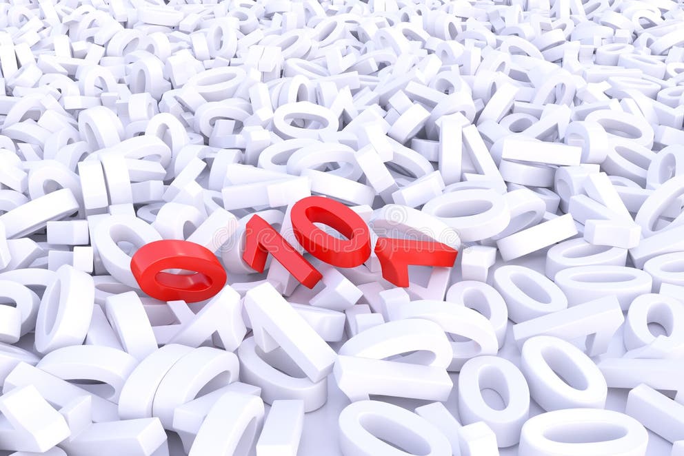 CODE RED Scattered Binary Code Abstract Background Concept 3D Stock ...